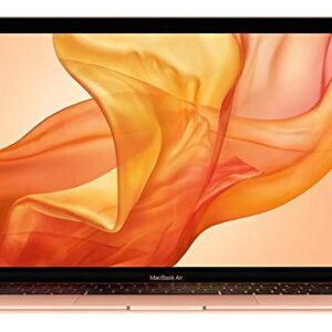 Apple 2018 13.3in MacBook Air, Mac OS, Intel Core i5, 1.6 GHz, Intel UHD Graphics 617, 128 GB, Gold (Renewed)