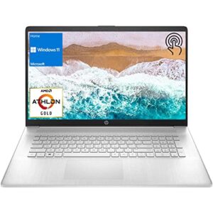 hp 17.3″ hd+ touchscreen laptop, amd athlon gold 3150u processor, 16gb ddr4 ram, 512gb pcie ssd, hdmi, type-c, wi-fi, bluetooth, windows 11 home, silver