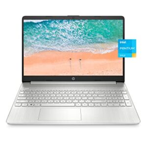 HP 15 inch Laptop, Intel Pentium Gold 7505 Processor, Intel UHD Graphics, 128 GB SSD, Windows 10 Home (15-dy2010nr, Natural Silver)