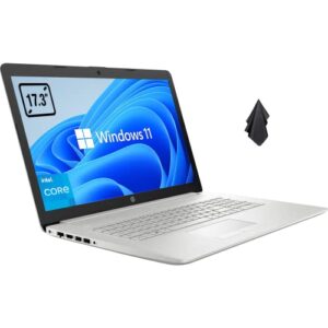 2022 hp laptop 17.3″ hd+ anti-glare display, intel core i3-1115g4, 16gb ddr4 memory, 1tb hdd + 128gb pcie ssd, true vision hd webcam, numeric keypad, wifi, hdmi, windows 11 home, silver