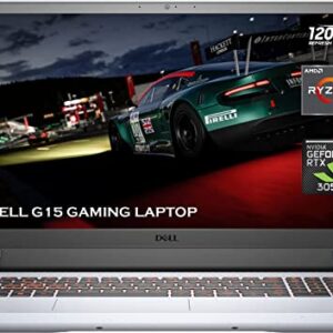 Dell Newest G15 Gaming Laptop, 15.6" FHD 120Hz Display, AMD Ryzen 7 5800H 8-Core Processor, GeForce RTX 3050 Ti, 32GB RAM, 1TB SSD, Webcam, HDMI, Wi-Fi 6, Backlit Keyboard, Windows 11 Home, Grey