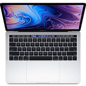 Apple 13.3" MacBook Pro w/ Touch Bar (Mid 2018), 227ppi Retina Display, Intel Core i5-8259U Quad-Core, 256GB PCI-E Solid State Drive, 8GB DDR3, 802.11ac, Bluetooth, macOS 10.13, Silver (Renewed)