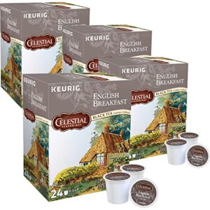 celestial seasonings® english breakfast tea single-serve k-cup®, carton of 96