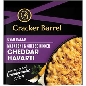 cracker barrel oven baked cheddar havarti macaroni and cheese dinner (12.3 oz pouch)