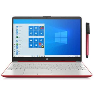 hp 15 15.6″ windows 10 pro s business laptop computer_ intel pentium gold 6405u 2.4ghz_ 4gb ddr4 ram, 128gb ssd_ ac wifi_ bluetooth 4.2_ type-c_ hdmi_ webcam_ scarlet red_ broage 64gb flash drive