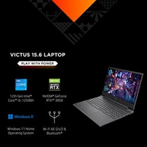 HP Victus 15-fa0025nr 15.6" FHD Gaming Laptop, Intel Core i5-12500H 2.5GHz 8GB RAM, 512GB SSD, NVIDIA GeForce RTX 3050, Windows 11 Home(Renewed)