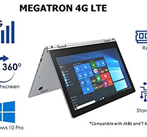 IVIEW Megatron 4G LTE 14.1" Touch Screen, 1920 × 1080 IPS High Resolution, Intel Celeron Dual Core 4GB/64GB Storage 360° Convertible Laptop