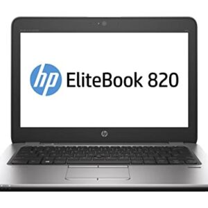 HP EliteBook 820 G4 Laptop, Intel Core i7-7600U, Windows 10 Pro, 16GB RAM, 256GB SSD (1FX43UT#ABA) (Renewed)