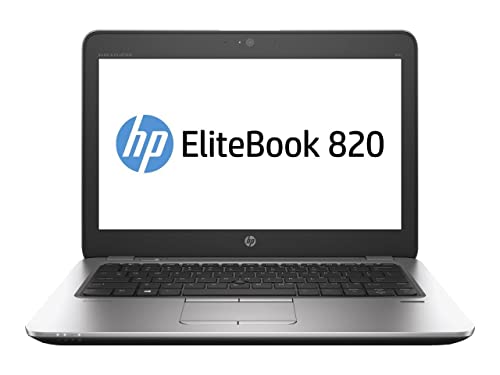 HP EliteBook 820 G4 Laptop, Intel Core i7-7600U, Windows 10 Pro, 16GB RAM, 256GB SSD (1FX43UT#ABA) (Renewed)