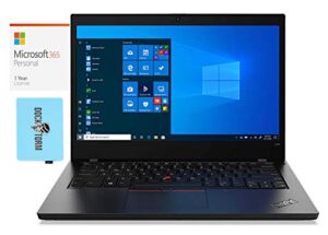 lenovo thinkpad l14 home and business laptop (intel i7-10510u 4-core, 16gb ram, 256gb ssd, intel uhd graphics, 14.0″ full hd (1920×1080), wifi, bluetooth, win 10 pro) with ms 365 personal, hub