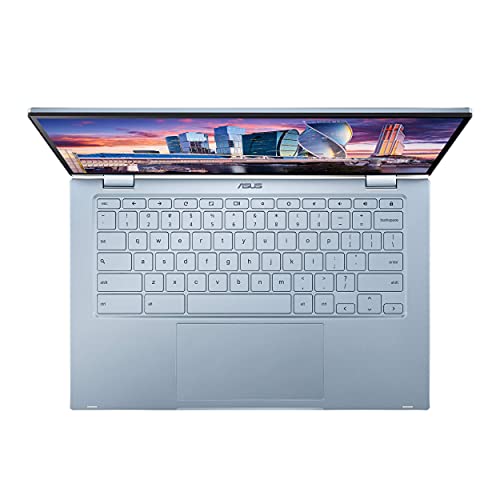 ASUS Chromebook Flip C433 2 in 1 Laptop, 14" Touchscreen FHD NanoEdge Display, Intel Core m3-8100Y Processor, 8GB RAM, 64GB eMMC Storage, Backlit Keyboard, Silver, Chrome OS, C433TA-AS384T (Renewed)