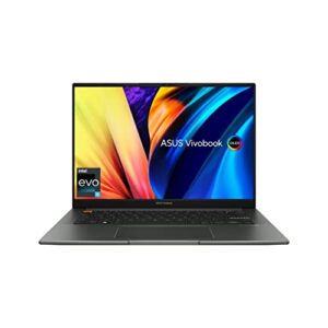 asus vivobook s 14x oled laptop, 14.5” 2.8k 16:10 120hz display, intel evo platform, intel core i5-12500h cpu, 8gb ram, 512gb ssd, windows 11 home, midnight black, s5402za-db51