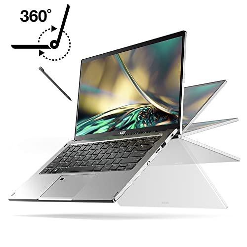 Acer Spin 3 Convertible Laptop | 14" 1920x1080 IPS Touch Display | Intel Core i5-1235U | Intel Iris Xe Graphics | 8GB LPDDR4X | 512GB PCIe Gen 4 SSD | WiFi 6 | Dockable Active Stylus | SP314-55N-53GS