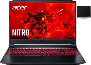 newest acer nitro 5 15.6“ fhd ips gaming laptop, 11th gen intel 6-core i5-11400h, nvidia geforce gtx 1650, 16gb ddr4 ram, 256gb nvme ssd, dts x ultra, backlit kb, wifi 6, win 10, galliumpi accessories