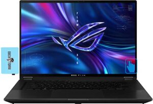 asus rog flow x16 16.0″ touchscreen 165hz wqxga ips gaming laptop (amd ryzen 9 6900hs 8-core, 16gb ddr5, 2x1tb pcie ssd raid 0 (2tb), geforce rtx 3060 6gb, backlit kyb, wifi 6e, win11home) w/hub