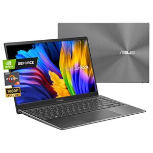 asus ultra-slim zenbook 14.0″ fhd ips laptop | amd ryzen 5 5500u | nvidia geforce mx450 | wi-fi 6 | harman kardon audio | hd webcam | backlit kb | usb-c | windows 11 (8gb ram | 256gb pcie ssd)