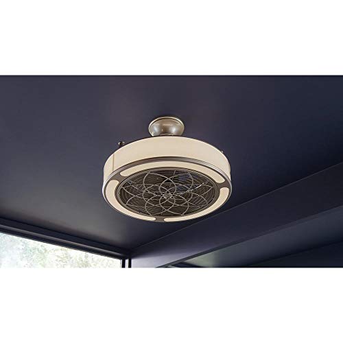 Windara 22 in. LED Indoor/Covered Outdoor Brushed Nickel Ceiling Fan with Light Kit and Remote Control