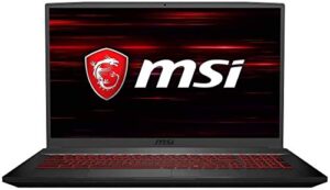 msi gf75 thin gaming laptop, 17.3″ fhd 120hz ips screen,intel core i5-10300h processor up to 4.50 ghz, nvidia gtx 1650 graphics, 8gb ram,512gb pcie ssd, webcam,wireless-ac,bluetooth,win10 home,black