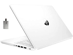 2021 hp stream 14″ hd laptop computer, intel celeron n4020 dual-core processor, 4gb ddr4 ram, 64gb emmc, intel hd graphics, 1 year office 365, webcam, hdmi, windows 10s, white, 32gb snowbell usb card