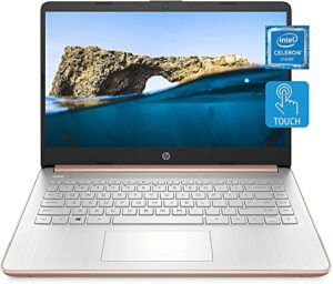 hp stream 14inch hd touchscreen display, intel celeron n4020 dual-core processor,4gb ddr4 memory,192gb storage(64gb emmc+128gb card),wifi,webcam,1-year microsoft 365, win 10 s, rose gold | tgcd bundle