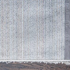 Unique Loom Solid Shag Collection Area Rug (5' 1" x 8', Cloud Gray)