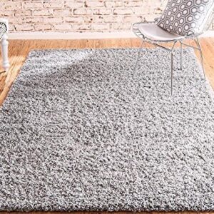 Unique Loom Solid Shag Collection Area Rug (5' 1" x 8', Cloud Gray)