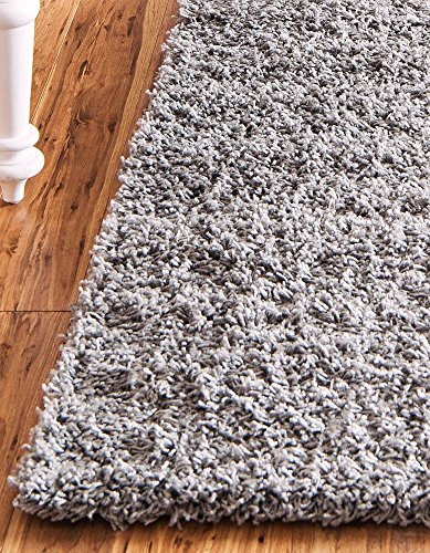 Unique Loom Solid Shag Collection Area Rug (5' 1" x 8', Cloud Gray)