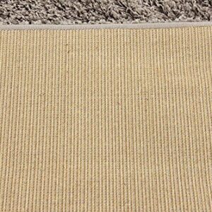 Unique Loom Solid Shag Collection Area Rug (5' 1" x 8', Cloud Gray)