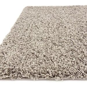 Unique Loom Solid Shag Collection Area Rug (5' 1" x 8', Cloud Gray)