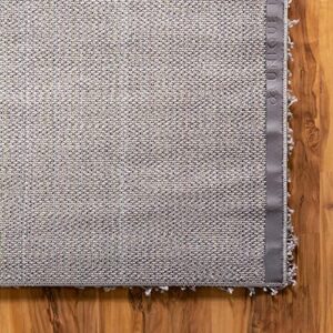 Unique Loom Solid Shag Collection Area Rug (5' 1" x 8', Cloud Gray)