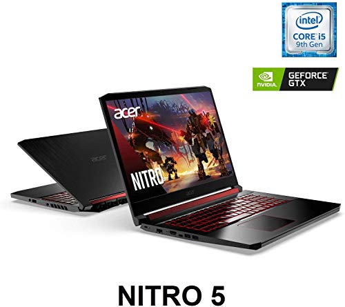 Acer Nitro 5 Gaming Laptop, 9th Gen Intel Core i5-9300H, NVIDIA GeForce GTX 1650, 15.6" Full HD IPS Display, WiFi 6, Waves MaxxAudio, Backlit Keyboard (16GB RAM/512GB PCIe SSD)