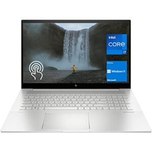 hp envy laptop, 17.3″ fhd ips touchscreen, 12th gen intel core i7-1260p, 32gb ram, 1tb pcie ssd, ir camera, backlit keyboard, wi-fi 6, windows 11 home, silver