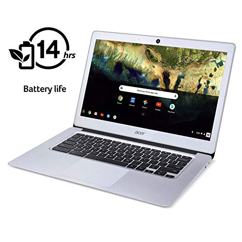 Acer Chromebook 14 CB3-431-C99D, Intel Celeron N3060, 14" HD Display, 4GB LPDDR3, 16GB eMMC, Metal Chassis, Sparkly Silver, Google Chrome, 14-14.99 inches