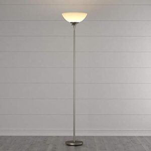 Hampton Bay 71 in. Satin Steel Floor Lamp