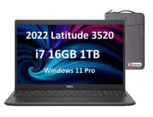 dell latitude 3520 3000 15.6″ fhd (intel 4-core i7-1165g7, 16gb ddr4 ram, 1tb pcie ssd), 1080p ips full hd business laptop, type-c, wi-fi 6, webcam, hdmi, bag, windows 11 pro