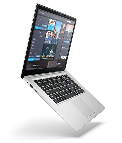 BROAGE 15.6" FHD Lightweight Laptop Computer, Intel Celeron N4020 up to 2.8GHz, 4GB RAM, 64GB eMMC, WiFi, Bluetooth, USB 3.0, HDMI, Webcam, Microphone, Silver, Windows 10 Home, Online Class Ready