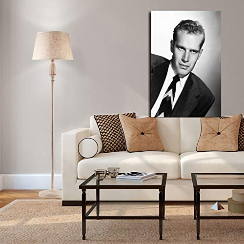 CHARLTON HESTON Canvas Prints Poster Wall Art For Home Office Decorations With Framed 10"x8"