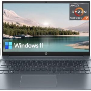 2022 Newest HP Pavilion 15.6" IPS FHD 1080P Laptop, 8-Core AMD Ryzen 7-5700U (Up to 4.3GHz, Beat i7-1180G7), 32GB RAM, 1TB NVMe SSD, Webcam, WiFi 6, 9+ Hours Battery, Audio B&O, Win11