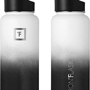 IRON °FLASK Sports Water Bottle - 32 Oz, 3 Lids (Spout Lid), Leak Proof, Vacuum Insulated Stainless Steel, Double Walled, Thermo Mug, Metal Canteen