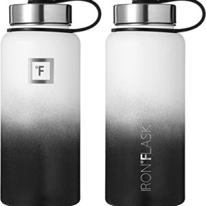 IRON °FLASK Sports Water Bottle - 32 Oz, 3 Lids (Spout Lid), Leak Proof, Vacuum Insulated Stainless Steel, Double Walled, Thermo Mug, Metal Canteen