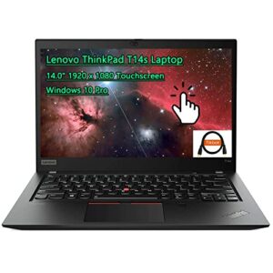 lenovo thinkpad t14s light laptop, 14″ fhd ips touchscreen 300nits, amd ryzen5 pro 4650u, wi-fi 6, usb-c, backlit keyboard, rapid charge, hdmi, win10 pro, w/hdmi cable (16gb ram | 512gb pcie ssd)