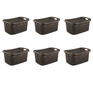 sterilite 26″ espress weave basket (pack of 6), espresso