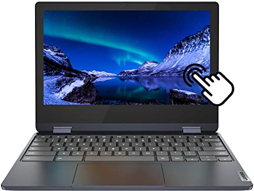 Lenovo Flex 3 11.6" 2 in 1 HD Touchscreen Chromebook, Mediatek MT8183(8 Cores, Up to 2GHz), 4GB DDR4 RAM, 64GB eMMC, Webcam, WiFi 5, Bluetooth 5.0, USB-A&C, All Day Battery Life, Chrome OS