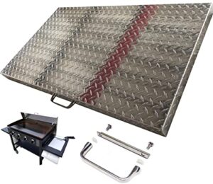 premium home griddle cover 36 inch: for blackstone griddle, blackstone griddle cover accessories, flat top griddle/grill cover, great for outdoors, use as tabletop, diamond plate aluminum