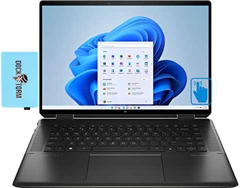 HP Spectre x360 16t 16.0" Touch 4K OLED 2-in-1 Laptop (Intel i7-1260P 12-Core, 32GB RAM, 2TB PCIe SSD, Intel ARC A370M 4GB, Backlit KYB, FP, Thunderbolt 4, Active Pen, Win 11 Home) w/Dockztorm Hub