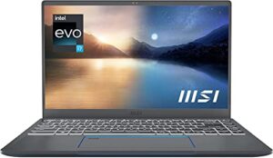 msi prestige 14 evo a11mo-055us: core i7-1195g7, 32gb ram, 1tb ssd, 14″ full hd ips display