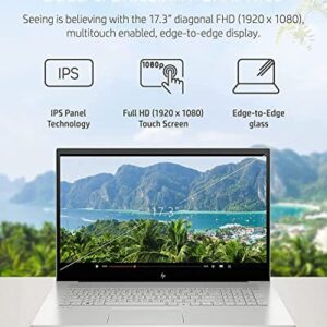 HP Envy 17.3 Touchscreen Laptop, Windows11, FullHD Display 100%sRGB, i7-1165G7, Backlight Keyboard, USB C, Wi-Fi6, Fingerprint, NVIDIA GeForce MX450, HDMI Cable (32GB RAM+ 1TB PCIe SSD)