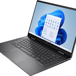 HP Envy x360 15.6" FHD IPS Touchscreen Laptop (AMD Ryzen 5 5500U 6-Core, 8GB RAM, 1TB PCIe SSD, AMD Radeon, Backlit KYB, Fingerprint, WiFi 6, Bluetooth 5.2, HD Webcam, Win 11 Home) with Hub