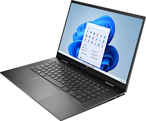 HP Envy x360 15.6" FHD IPS Touchscreen Laptop (AMD Ryzen 5 5500U 6-Core, 8GB RAM, 1TB PCIe SSD, AMD Radeon, Backlit KYB, Fingerprint, WiFi 6, Bluetooth 5.2, HD Webcam, Win 11 Home) with Hub