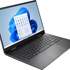 HP Envy x360 15.6" FHD IPS Touchscreen Laptop (AMD Ryzen 5 5500U 6-Core, 8GB RAM, 1TB PCIe SSD, AMD Radeon, Backlit KYB, Fingerprint, WiFi 6, Bluetooth 5.2, HD Webcam, Win 11 Home) with Hub